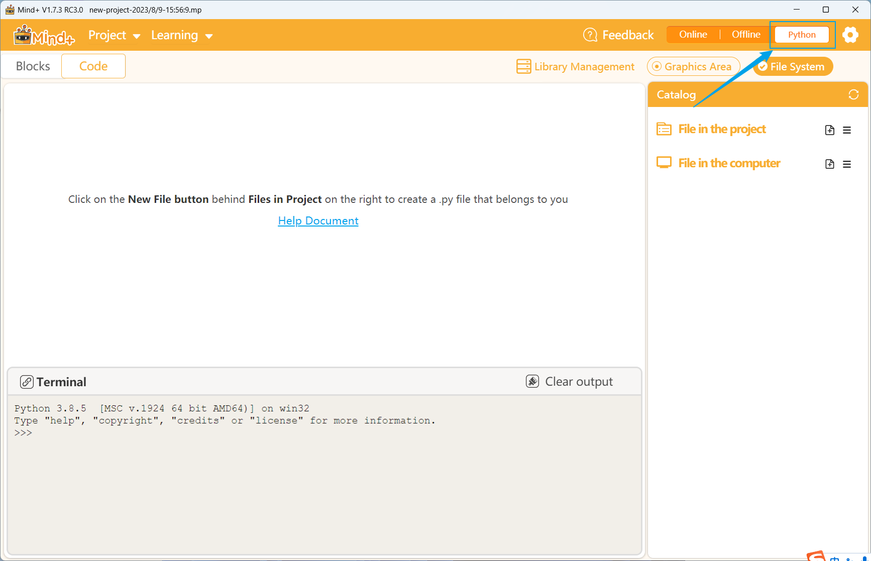 Mind+ Python & Graphical Python - UNIHIKER Documentation